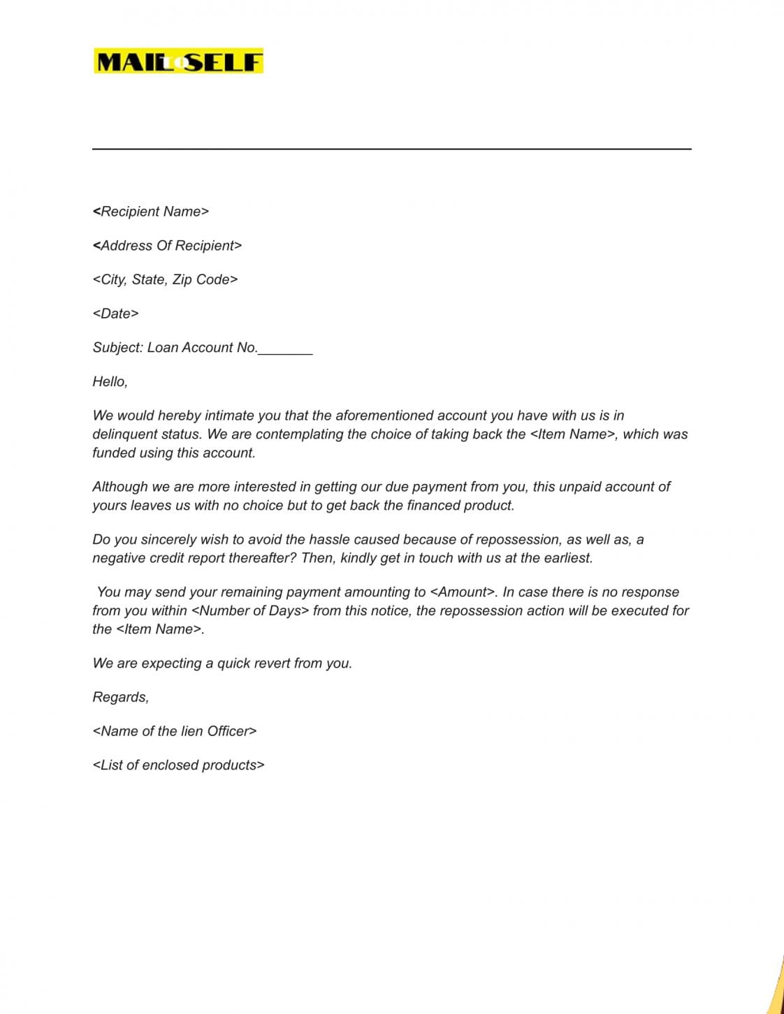 Affidavit Of Repossession: How To, Templates & Examples | Mail To Self