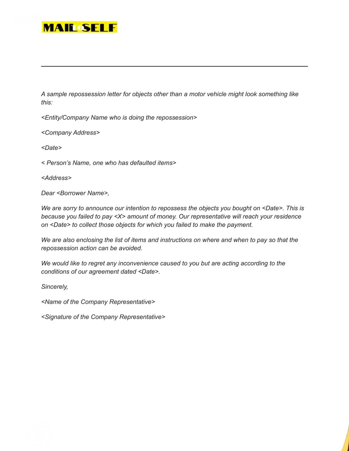 Affidavit Of Repossession: How To, Templates & Examples | Mail To Self