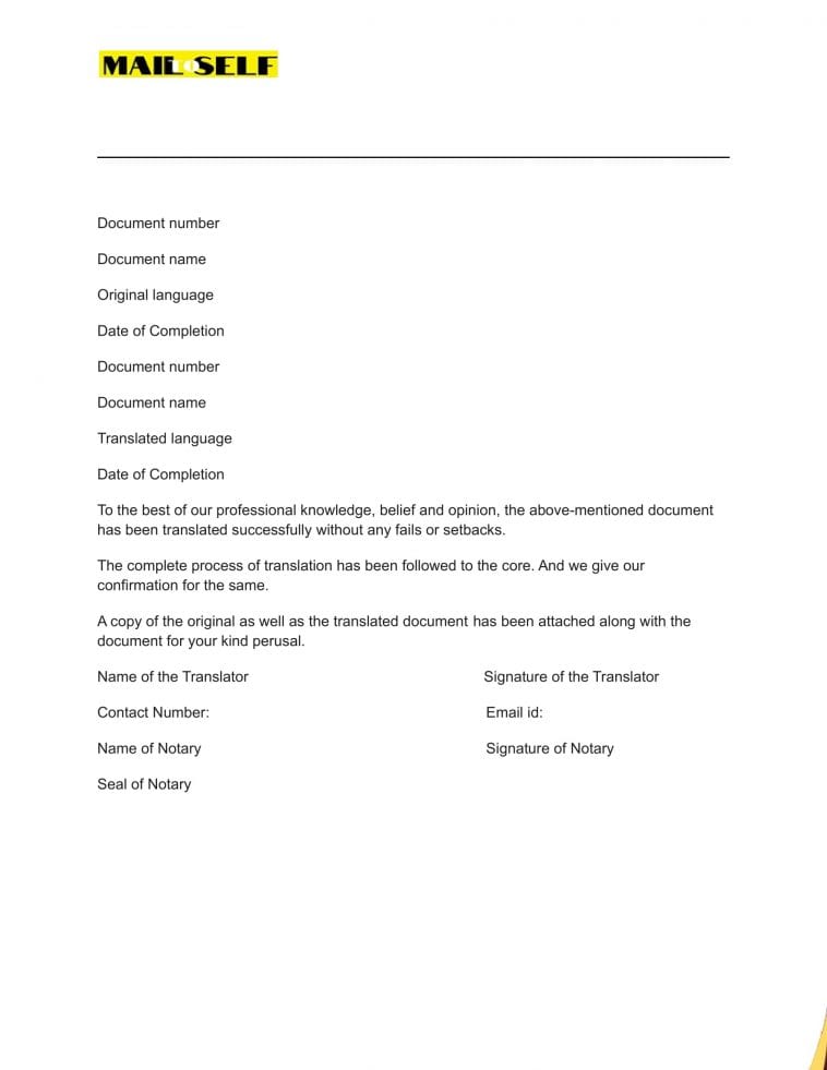 Affidavit of Translation: How To, Templates & Examples | Mail To Self