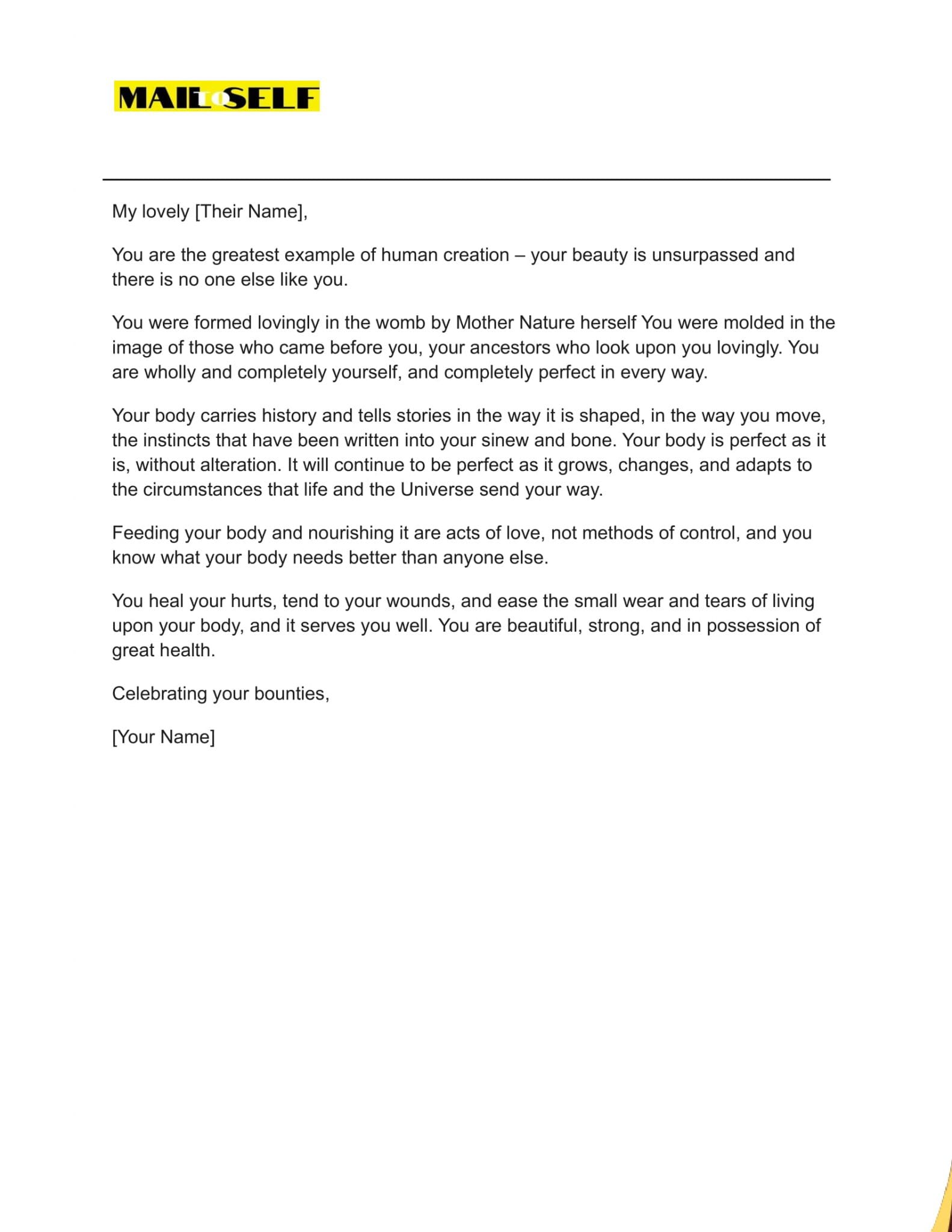 Affirmation Letter: How To, Templates & Examples | Mail To Self