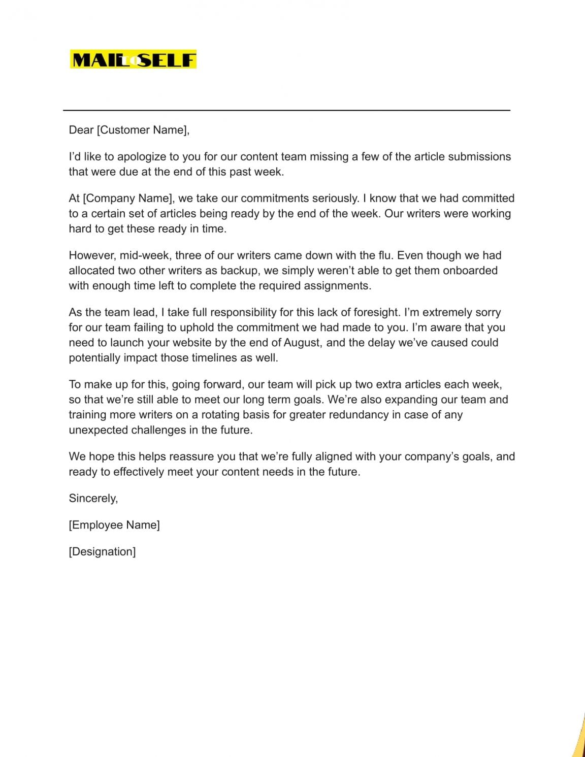 Professional Business Apology Letter: How To, Templates & Examples ...
