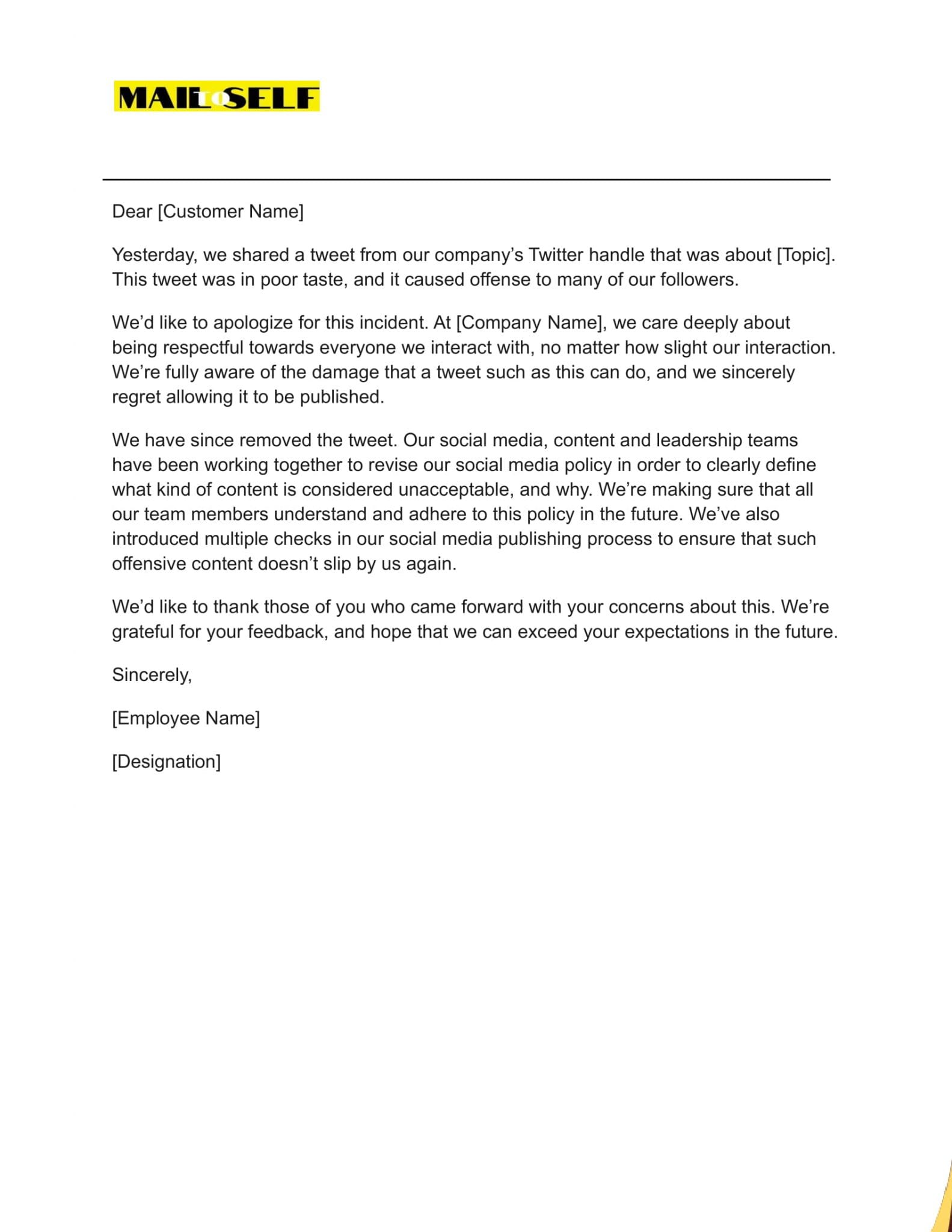 Professional Business Apology Letter: How To, Templates & Examples ...