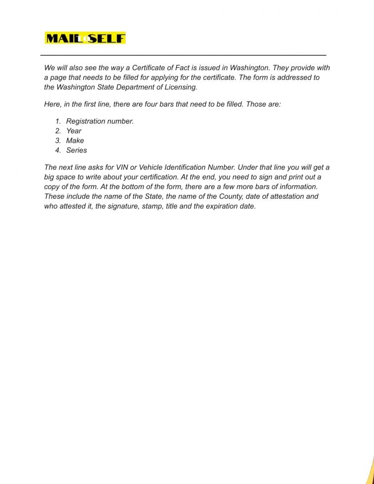 Certificate of Fact: How To, Templates & Examples | Mail To Self