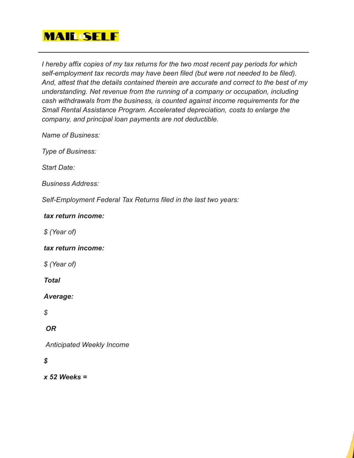 Income Affidavit for Tax Purposes: How To, Templates & Examples | Mail ...