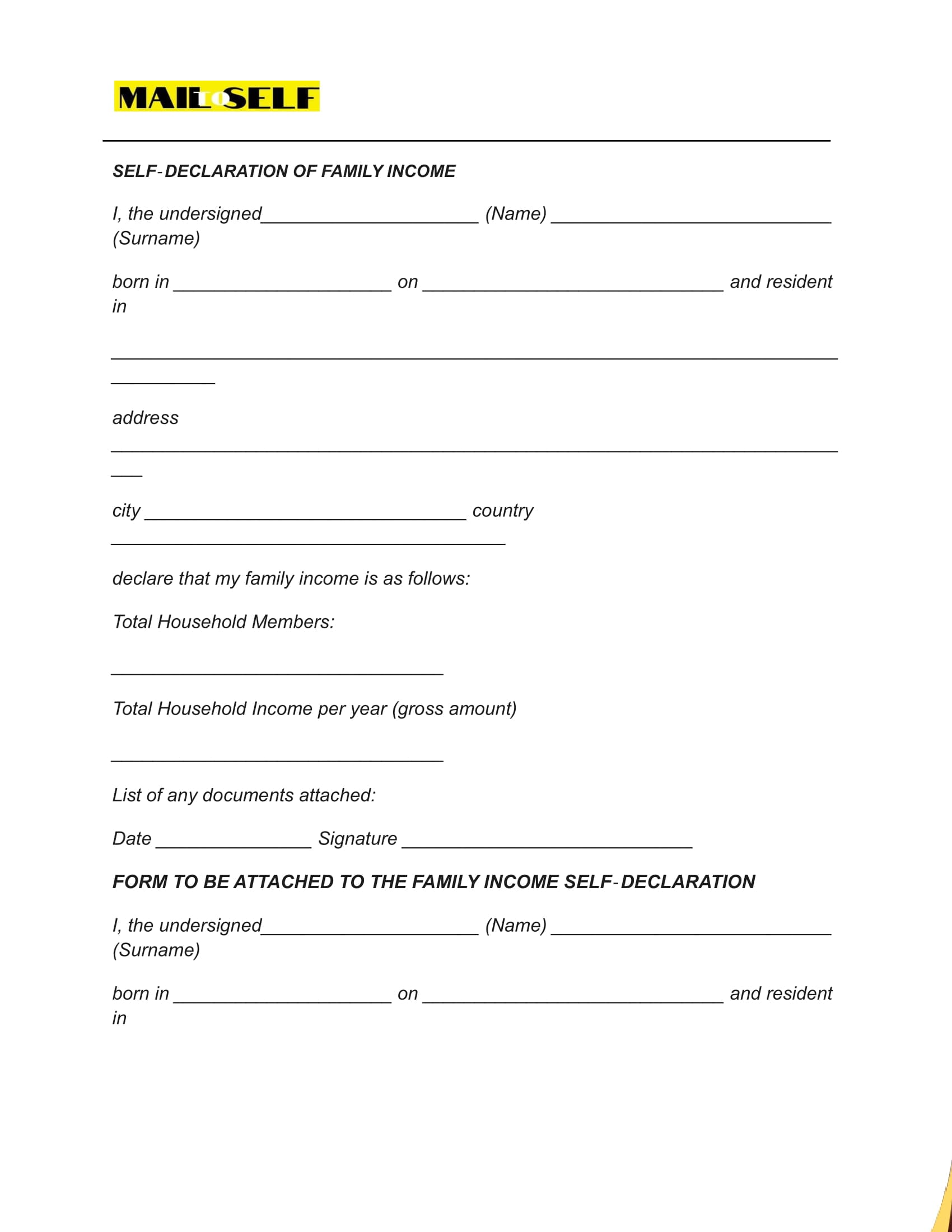 Income Affidavit for Tax Purposes: How To, Templates & Examples | Mail ...