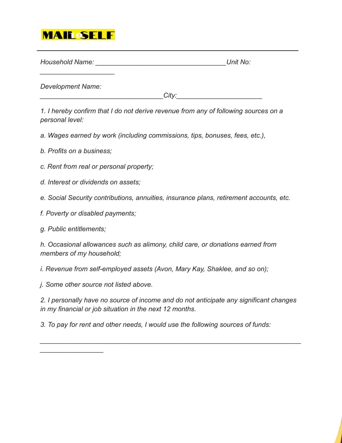 Income Affidavit for Tax Purposes: How To, Templates & Examples | Mail ...