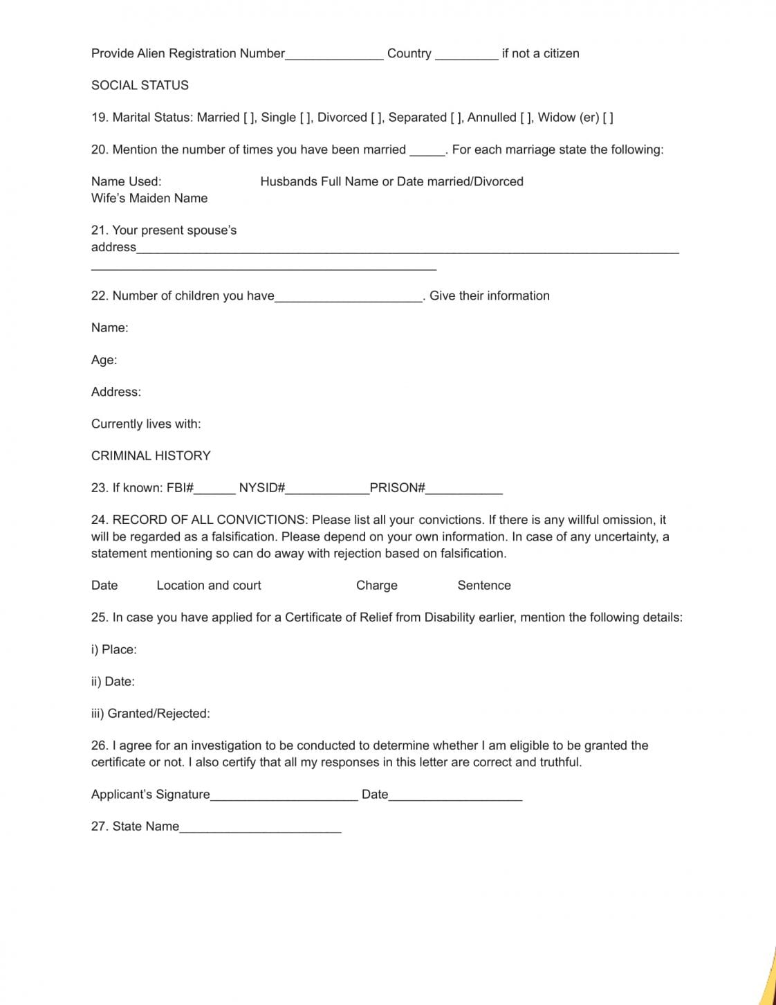 Certificate Of Relief From Disabilities: How To, Templates & Examples ...