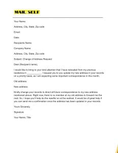 Change of Address Letter: How To, Templates & Examples | Mail To Self