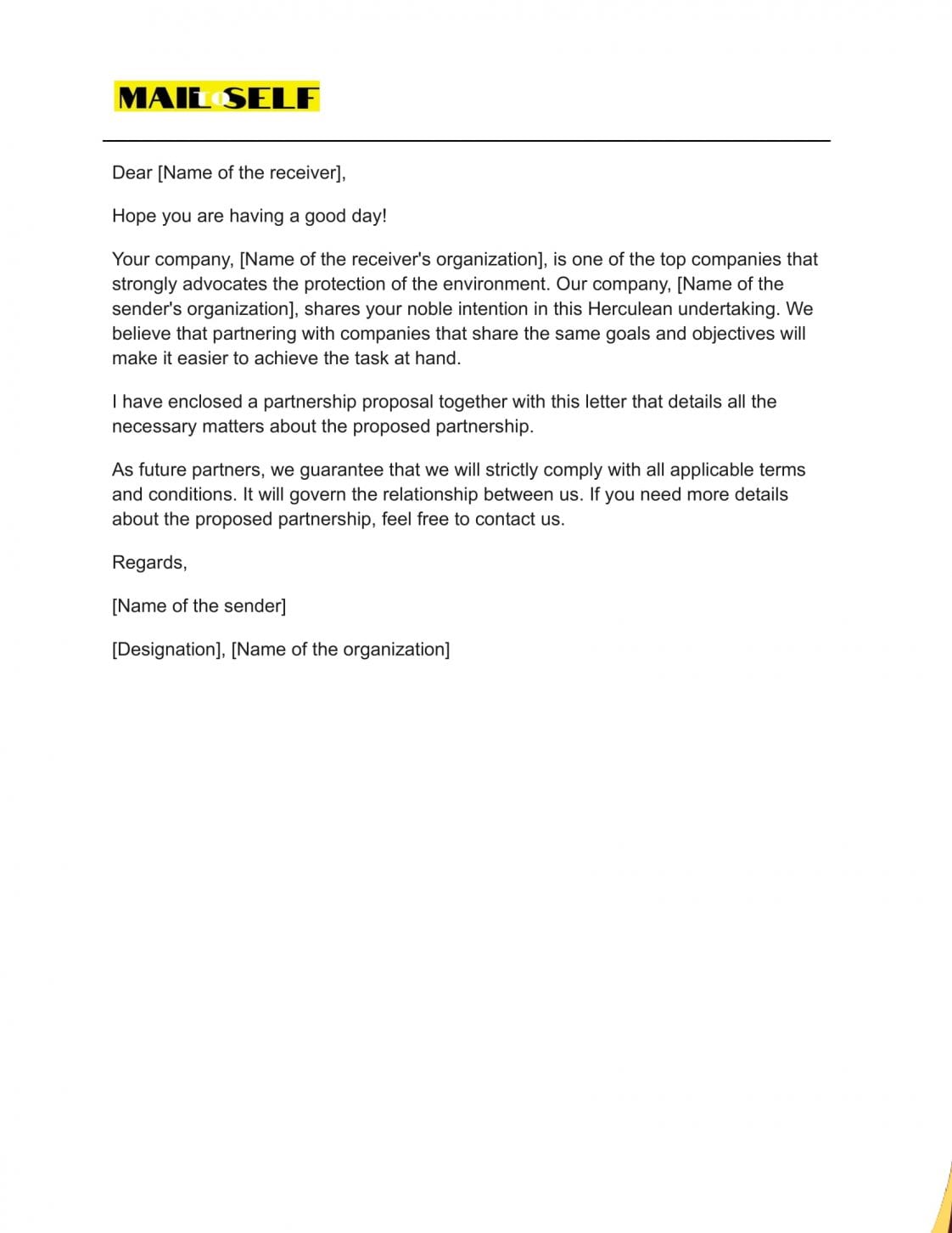 Collaboration Letter for SMBs: How To, Templates & Examples | Mail To Self