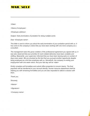 Early Termination of Probation: How To, Templates & Examples | Mail To Self