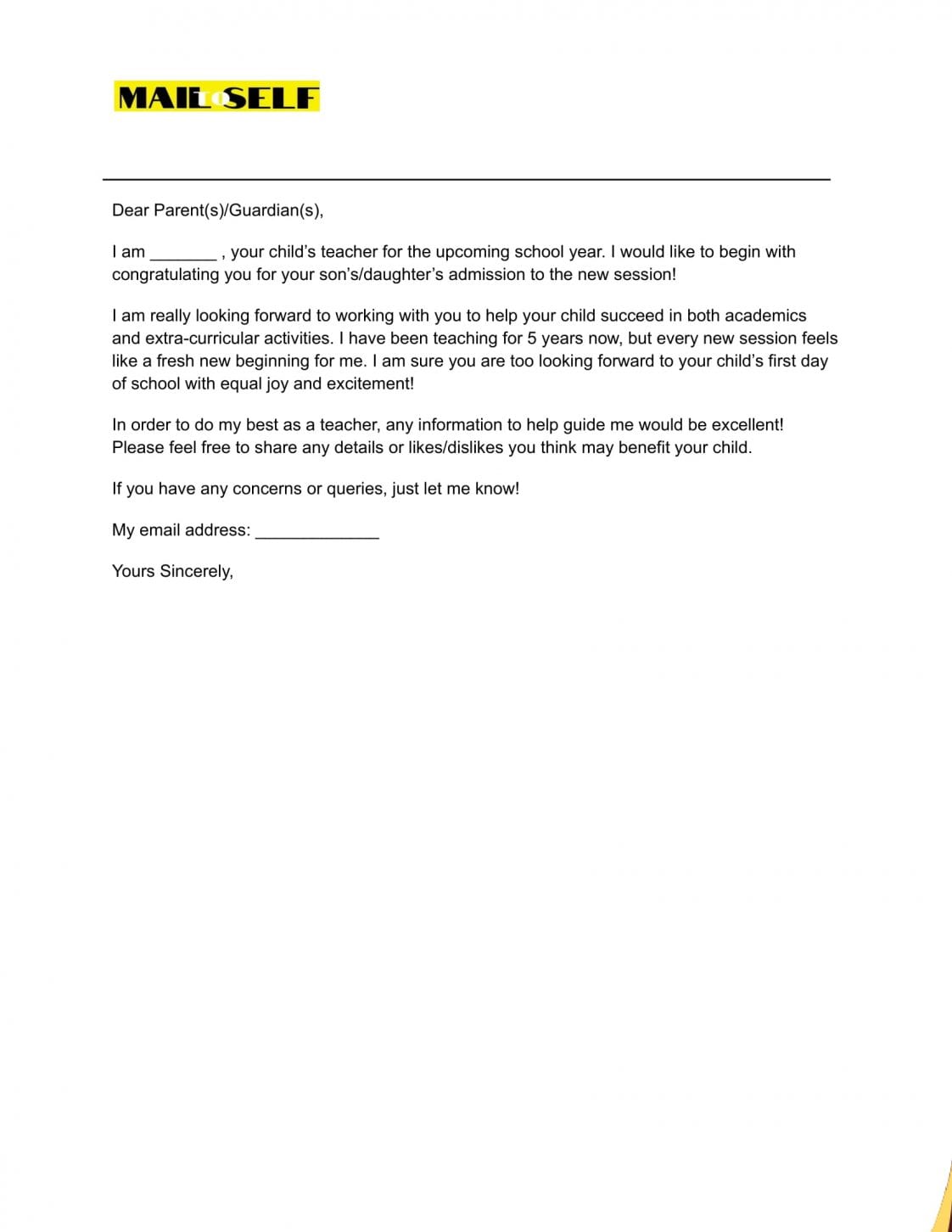 First Day of School Letter to Parents: How To, Templates & Examples ...