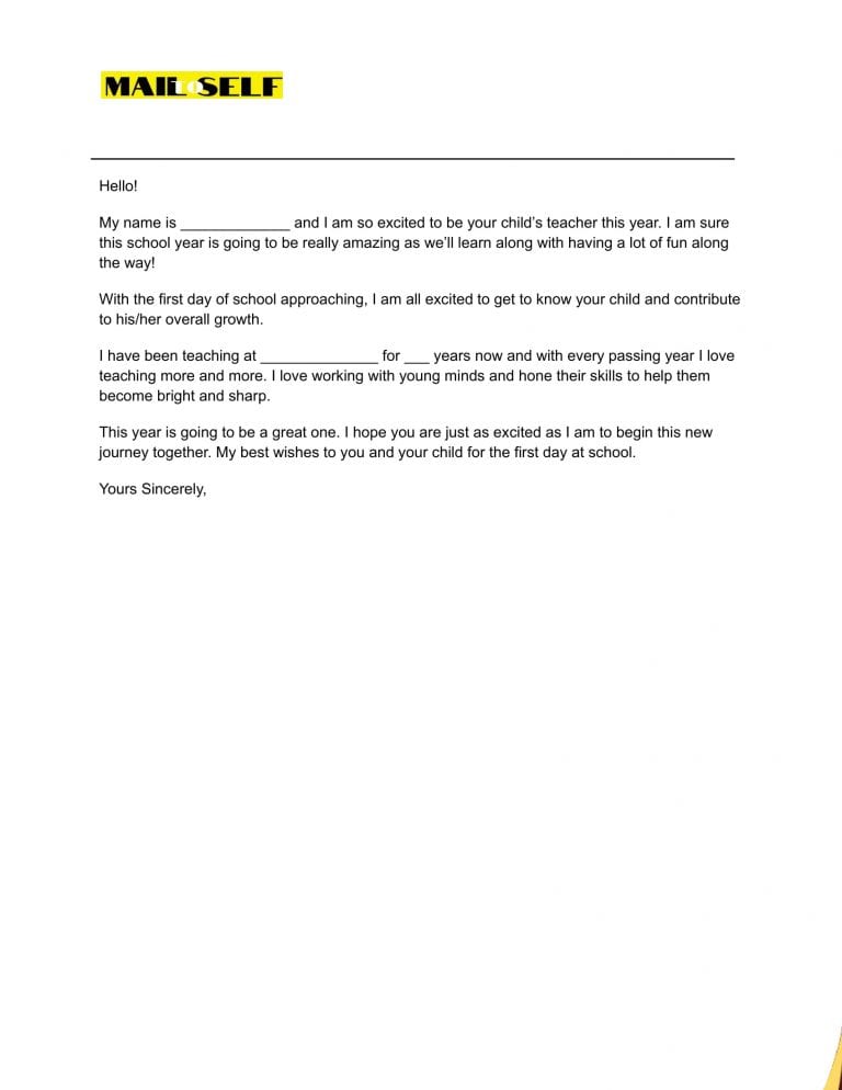 First Day of School Letter to Parents: How To, Templates & Examples ...