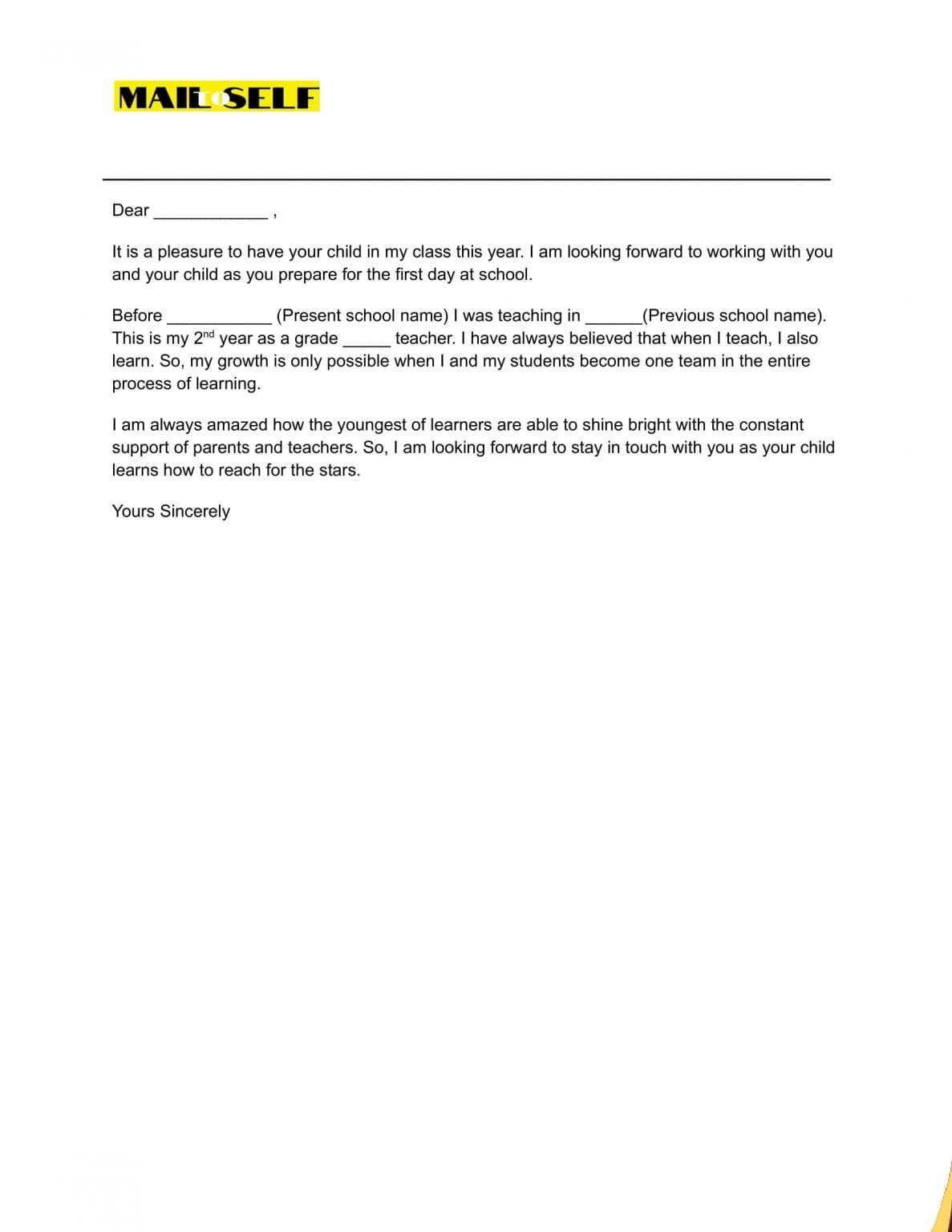 First Day of School Letter to Parents: How To, Templates & Examples ...