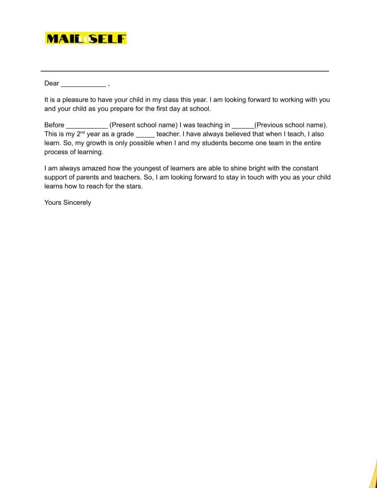 First Day of School Letter to Parents: How To, Templates & Examples ...