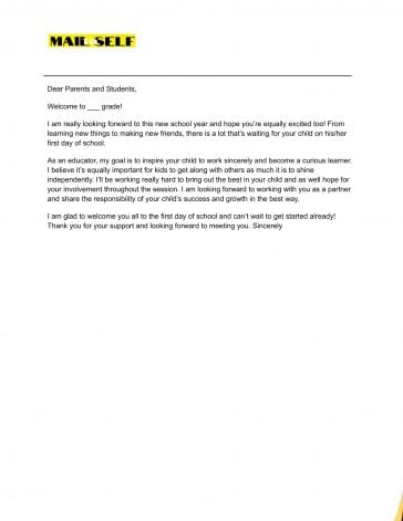 First Day of School Letter to Parents: How To, Templates & Examples ...