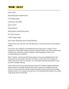 Fraternity Letter of Recommendation: How To, Templates & Examples ...