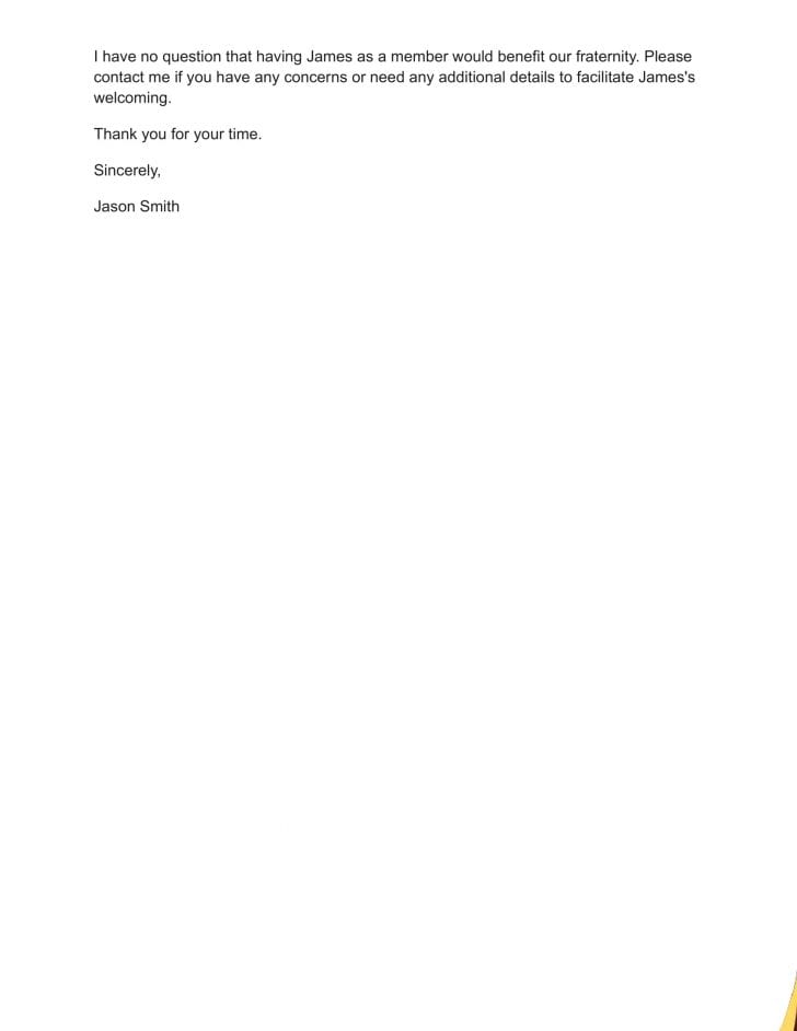 Fraternity Letter of Recommendation: How To, Templates & Examples ...