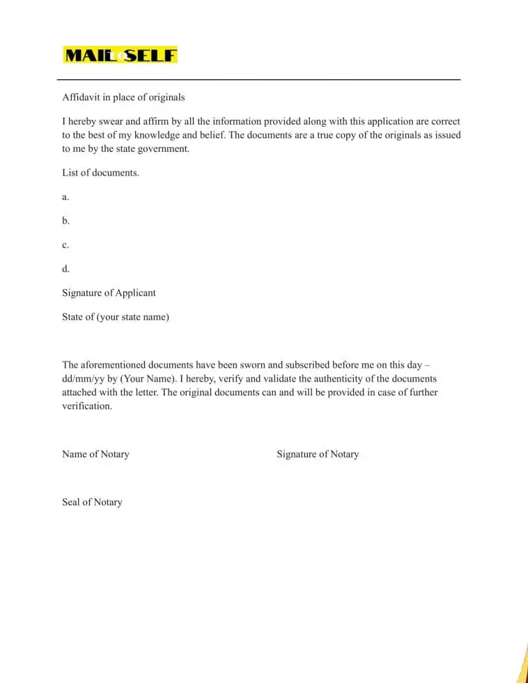 Affidavit in Lieu of Originals to be Notarized: How To, Templates ...
