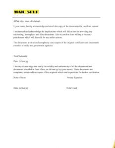 Affidavit in Lieu of Originals to be Notarized: How To, Templates ...