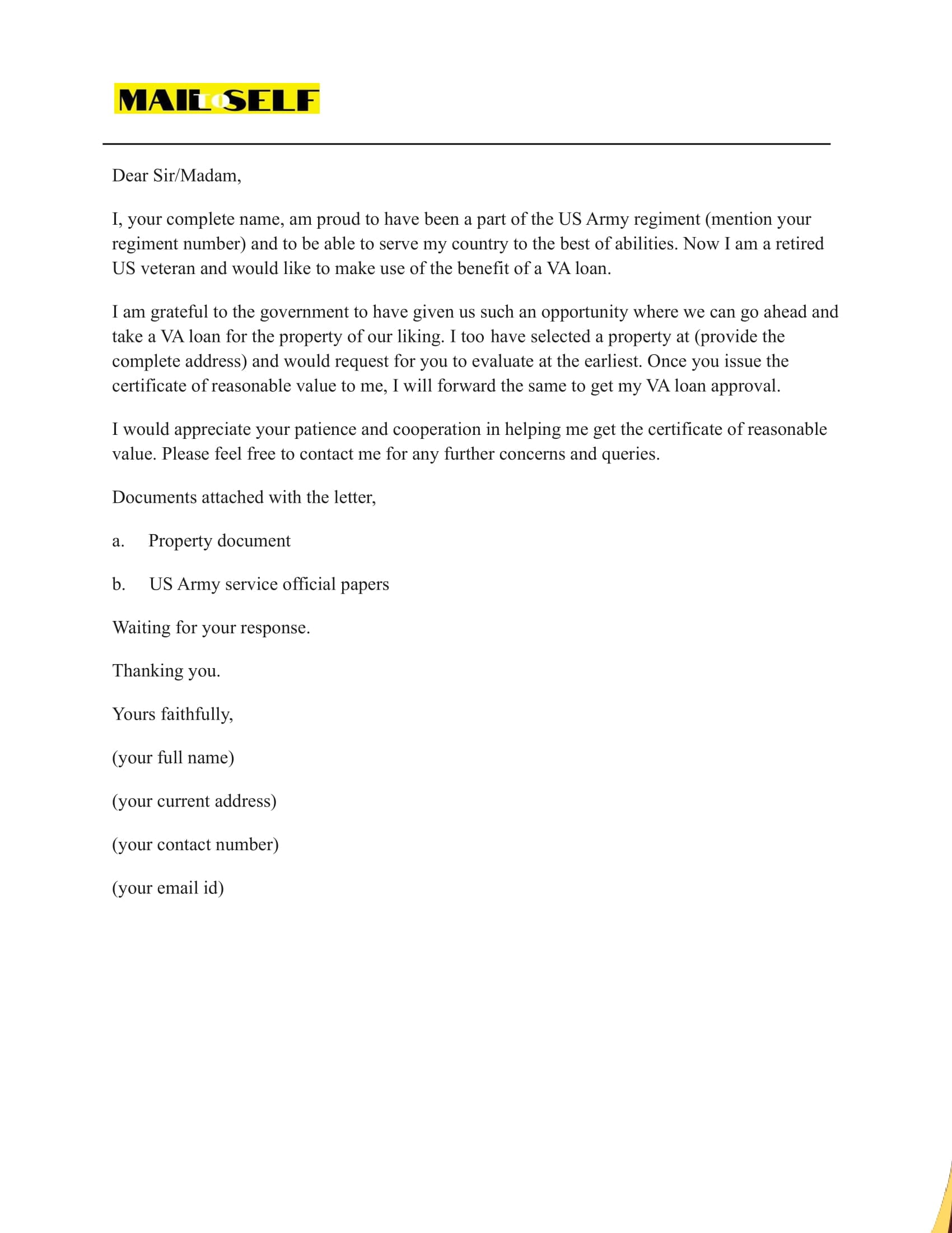 Certificate of Reasonable Value For a VA: How To, Templates & Examples ...