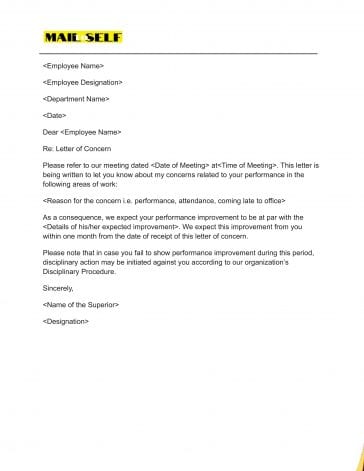 Letter Of Concern: How To, Templates & Examples | Mail To Self