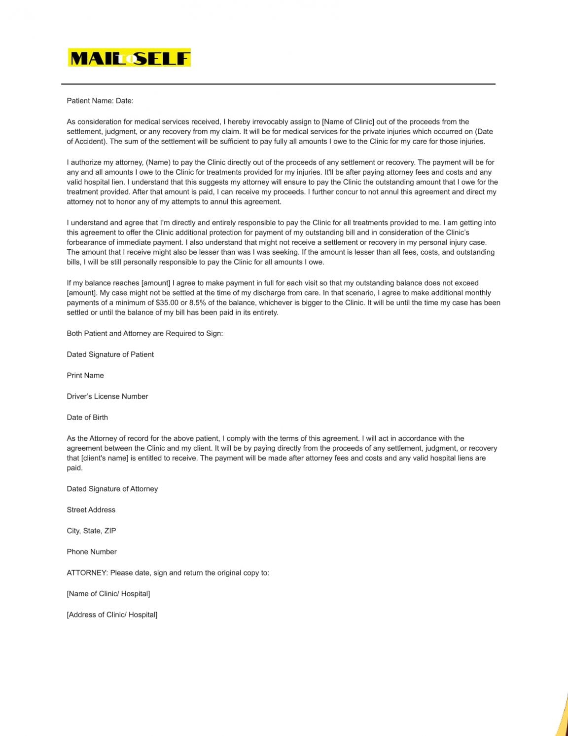 Letter Of Protection: How To, Templates & Examples | Mail To Self