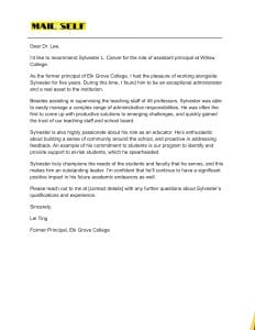 Letter of Recommendation for Assistant Principal: How To, Templates ...