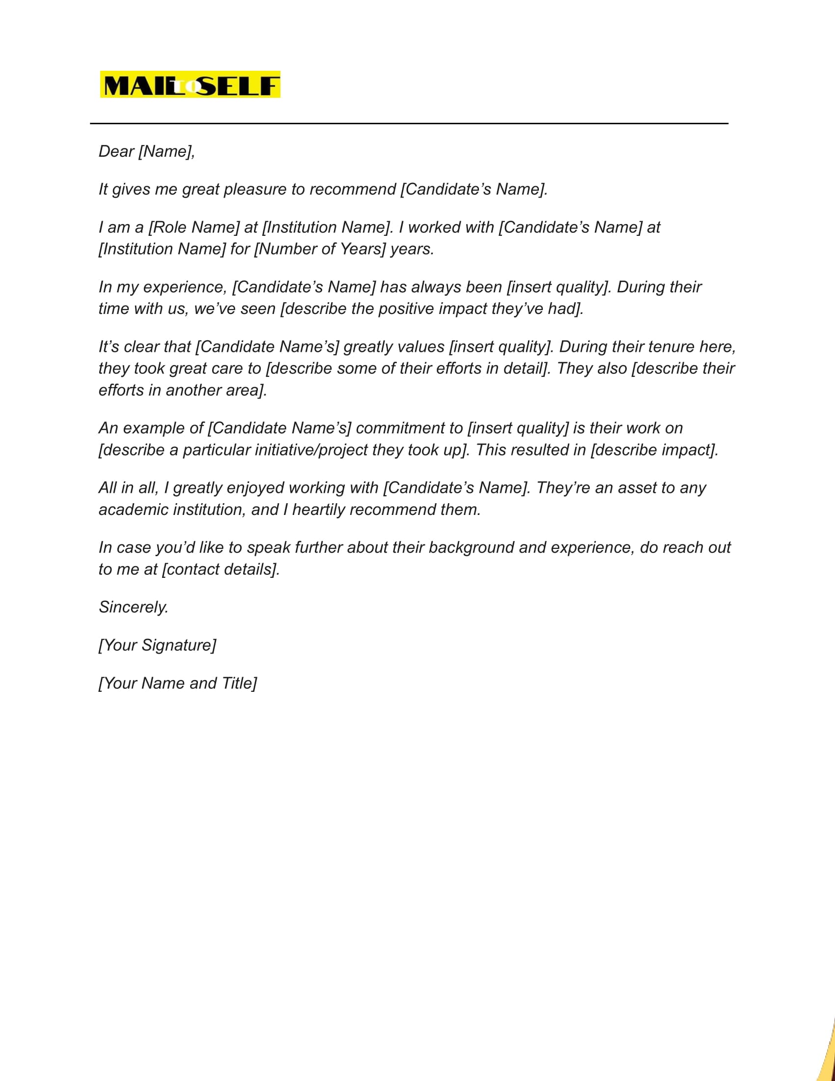 Letter of Recommendation for Assistant Principal: How To, Templates ...