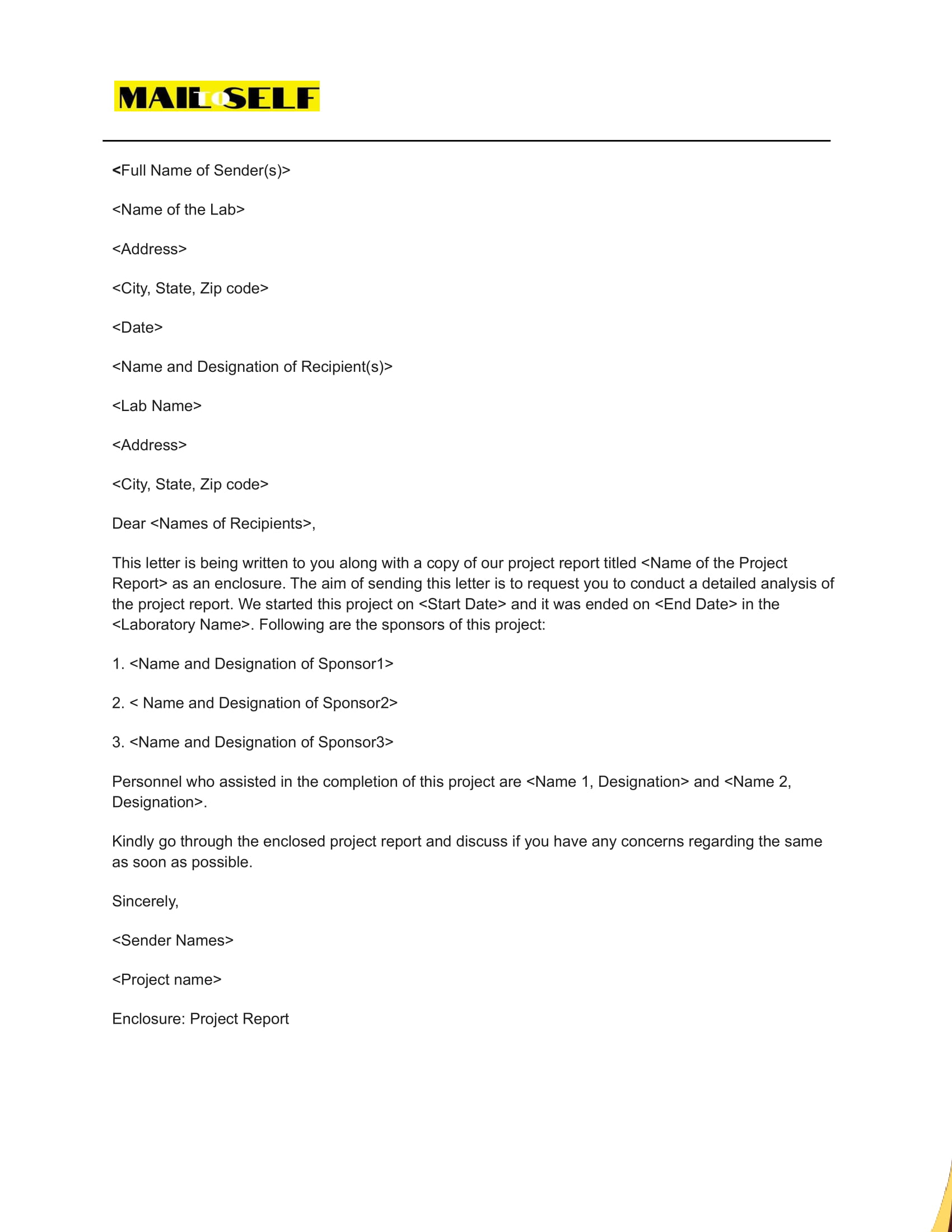 What Is The Purpose Of A Letter Or Memo Of Transmittal? | Mail To Self