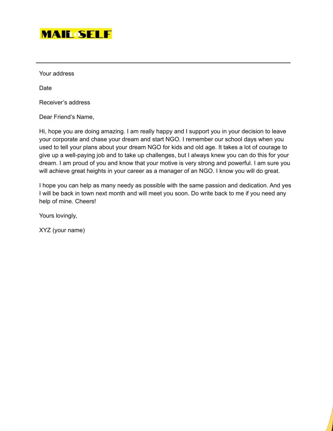 How to Write a Sincere Letter of Encouragement to a Friend [With ...