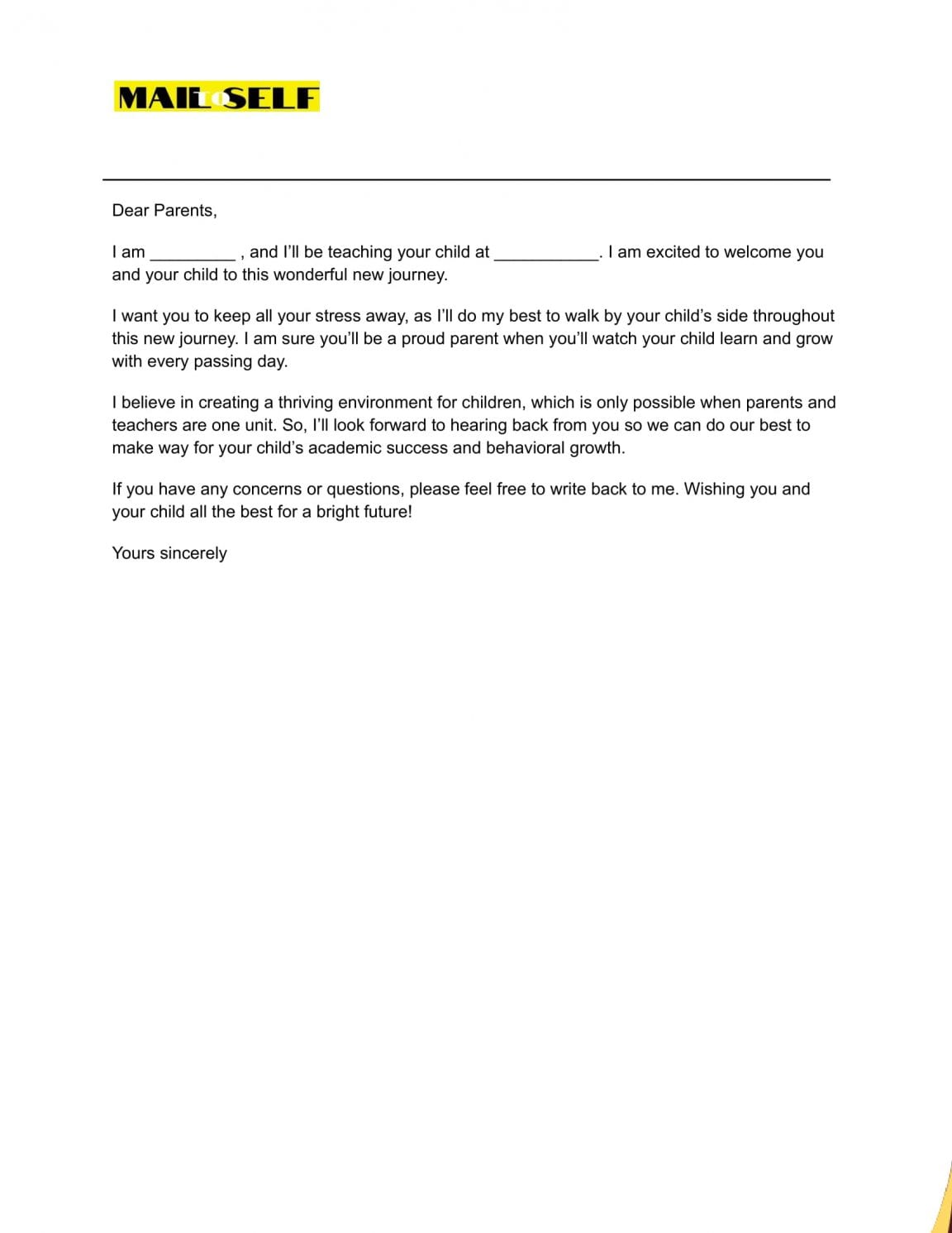 First Day of School Letter to Parents: How To, Templates & Examples ...