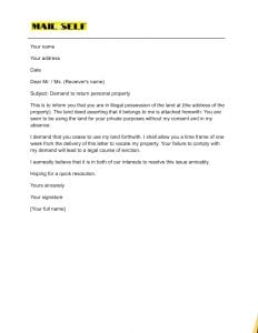 Letter for Return of Personal Property: How To, Templates & Examples ...