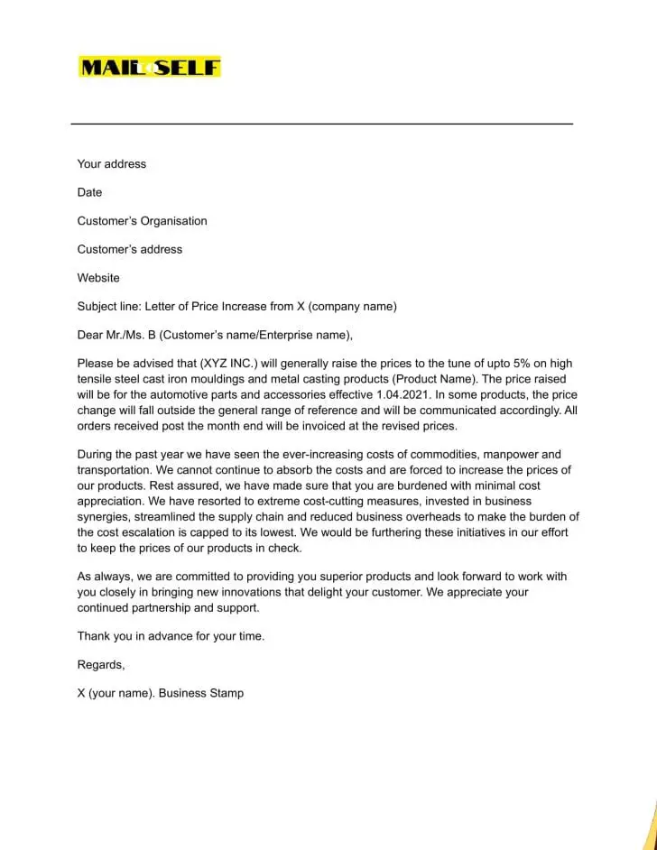 How to Draft a Subtle Yet Effective Price Increase Letter to Your Top ...