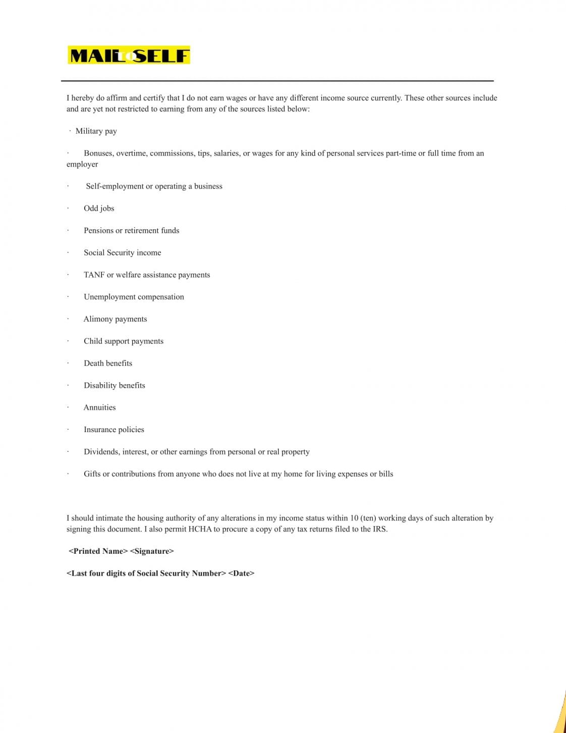 Proof of No Income Letter for Tax Exemption Purposes: How To, Templates ...