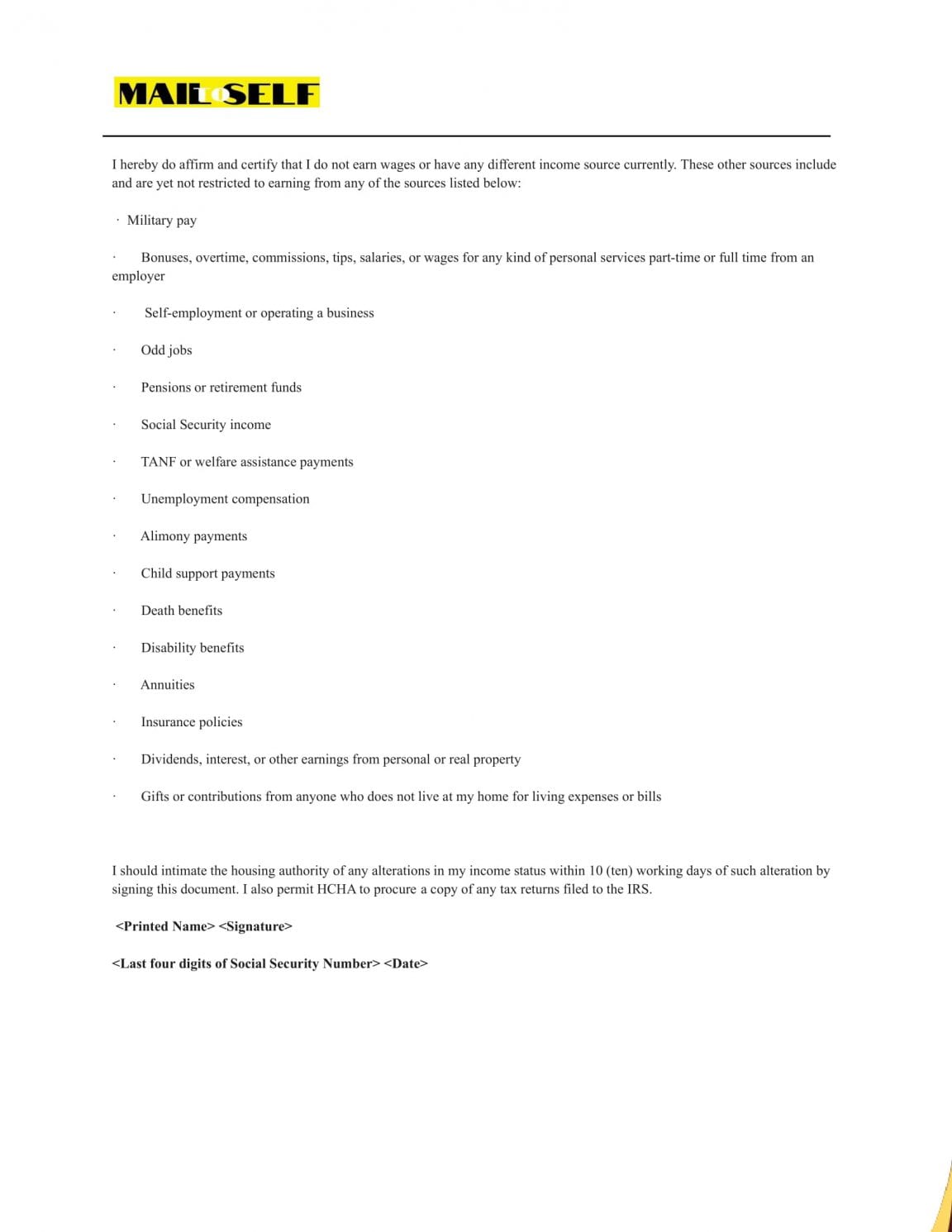 Proof of No Income Letter for Tax Exemption Purposes: How To, Templates ...