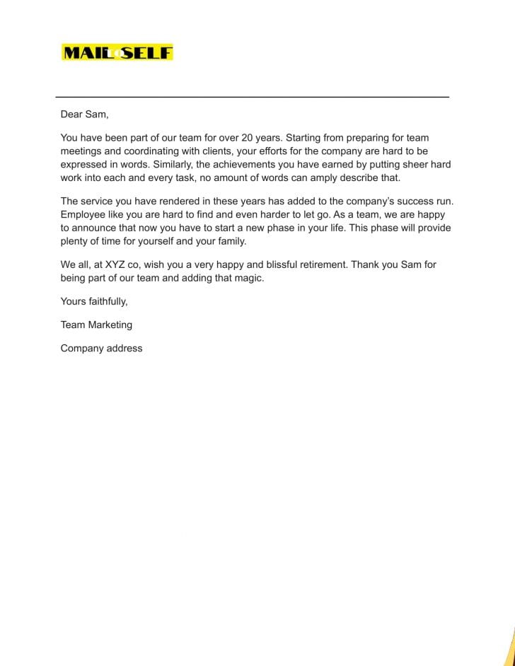 Retirement Letter To Thank Your Employee: How To, Templates & Examples ...