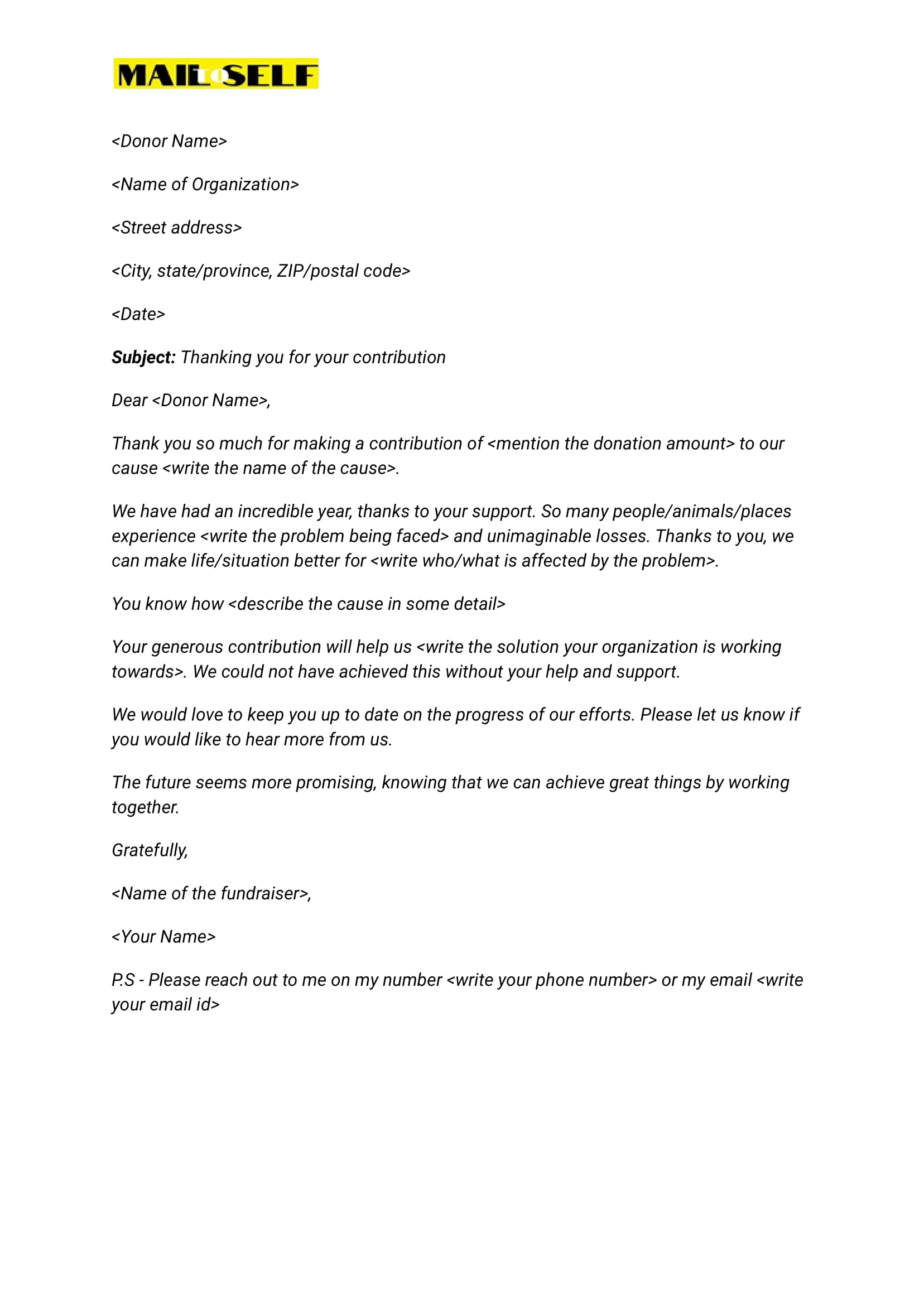 Silent Auction Donation Thank You Letter How To Templates Examples 