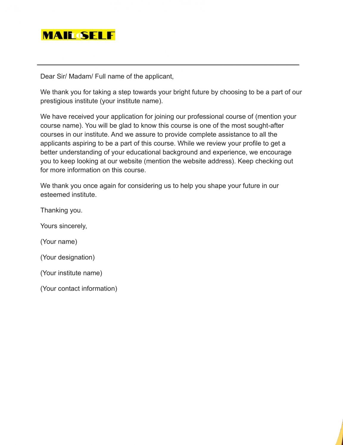 Thank You For Your Interest Letter: How to, Templates & Examples | Mail ...