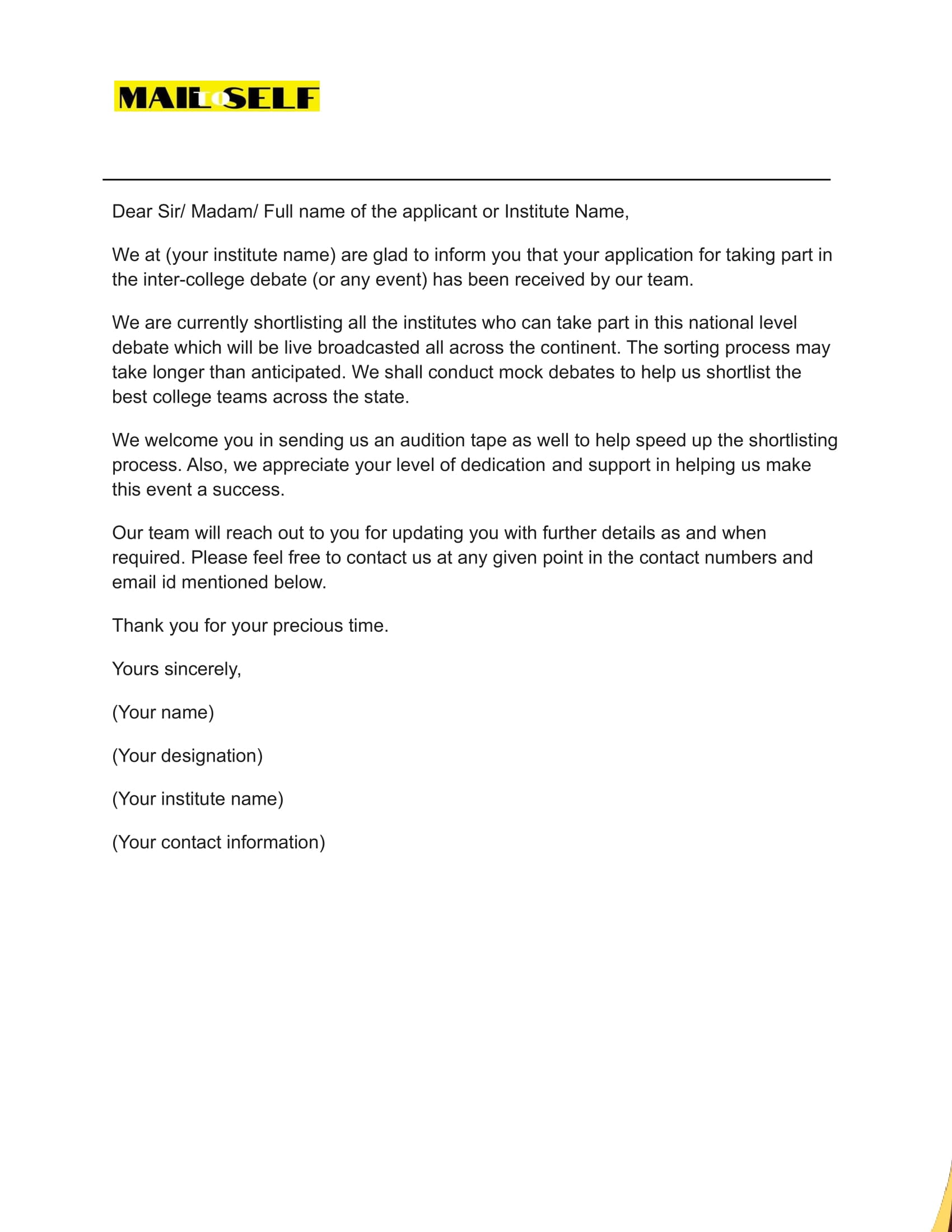 Thank You For Your Interest Letter: How to, Templates & Examples | Mail ...