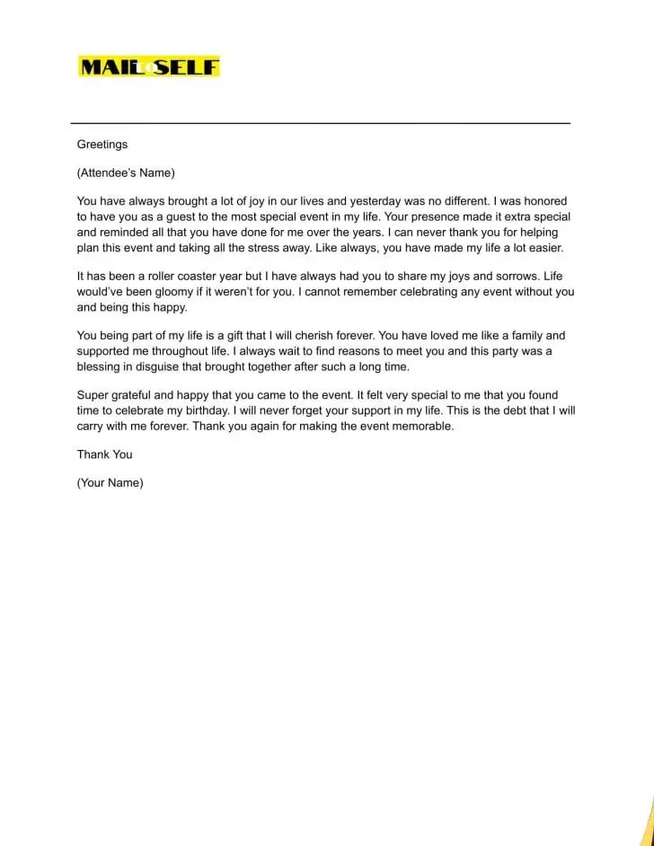 Thank You Letter After Event Attendance: How To, Templates & Examples ...