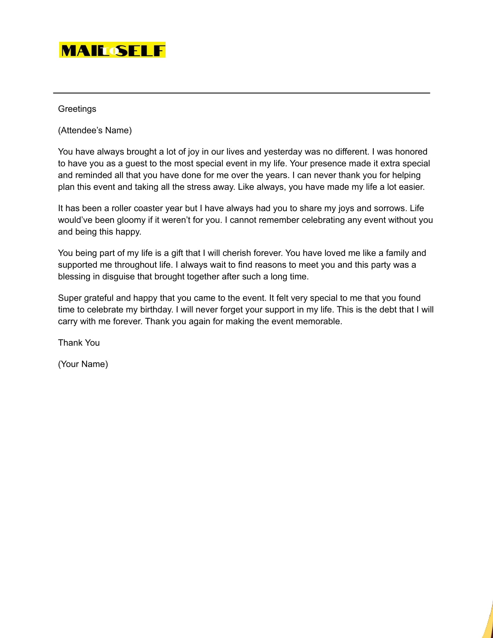 Thank You Letter After Event Attendance: How To, Templates & Examples ...