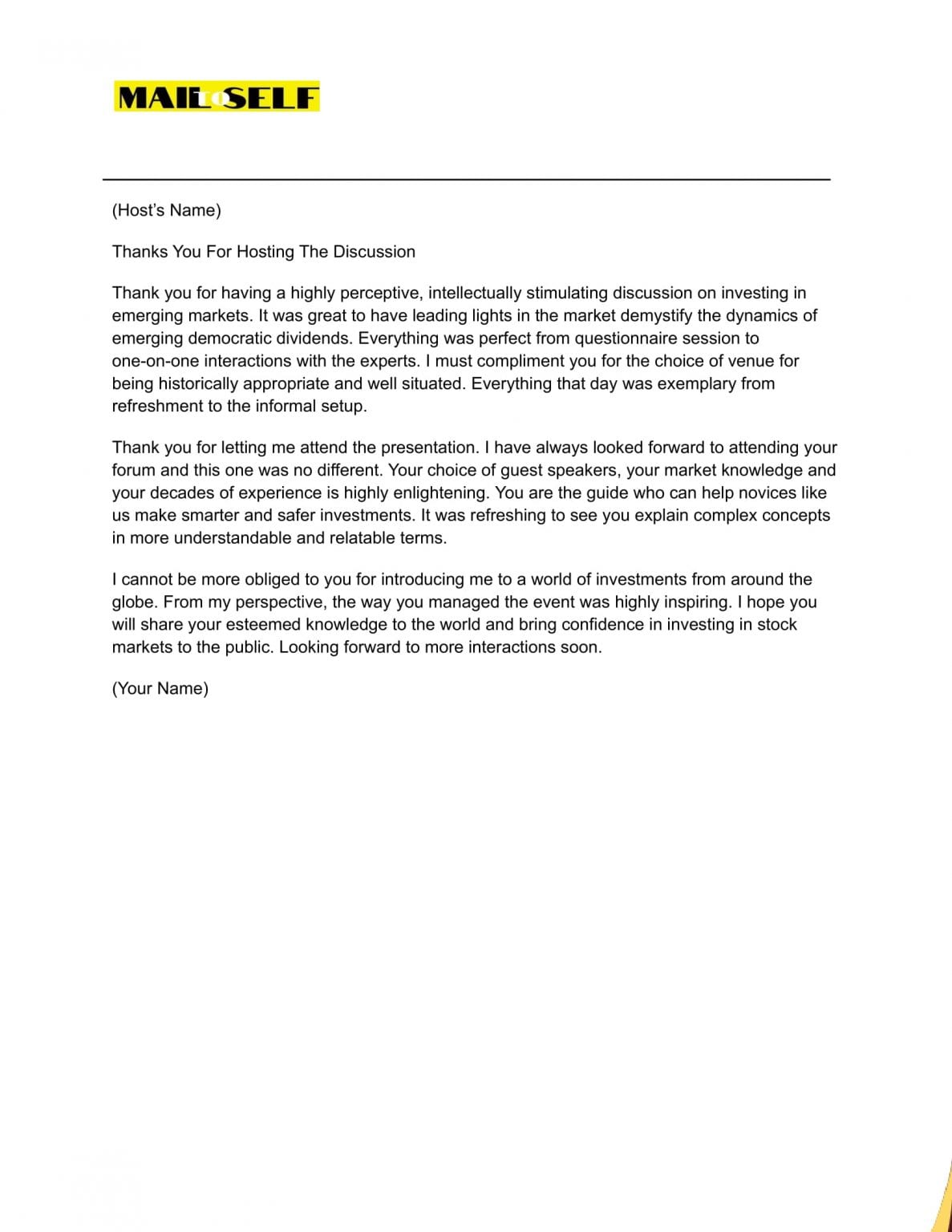 Thank You Letter For Event Organizer: How To, Templates & Examples ...