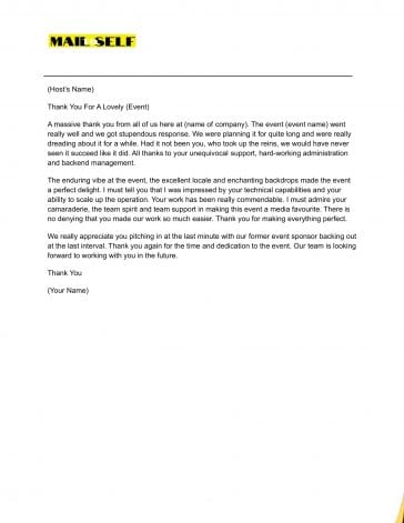 Thank You Letter For Event Organizer: How To, Templates & Examples ...