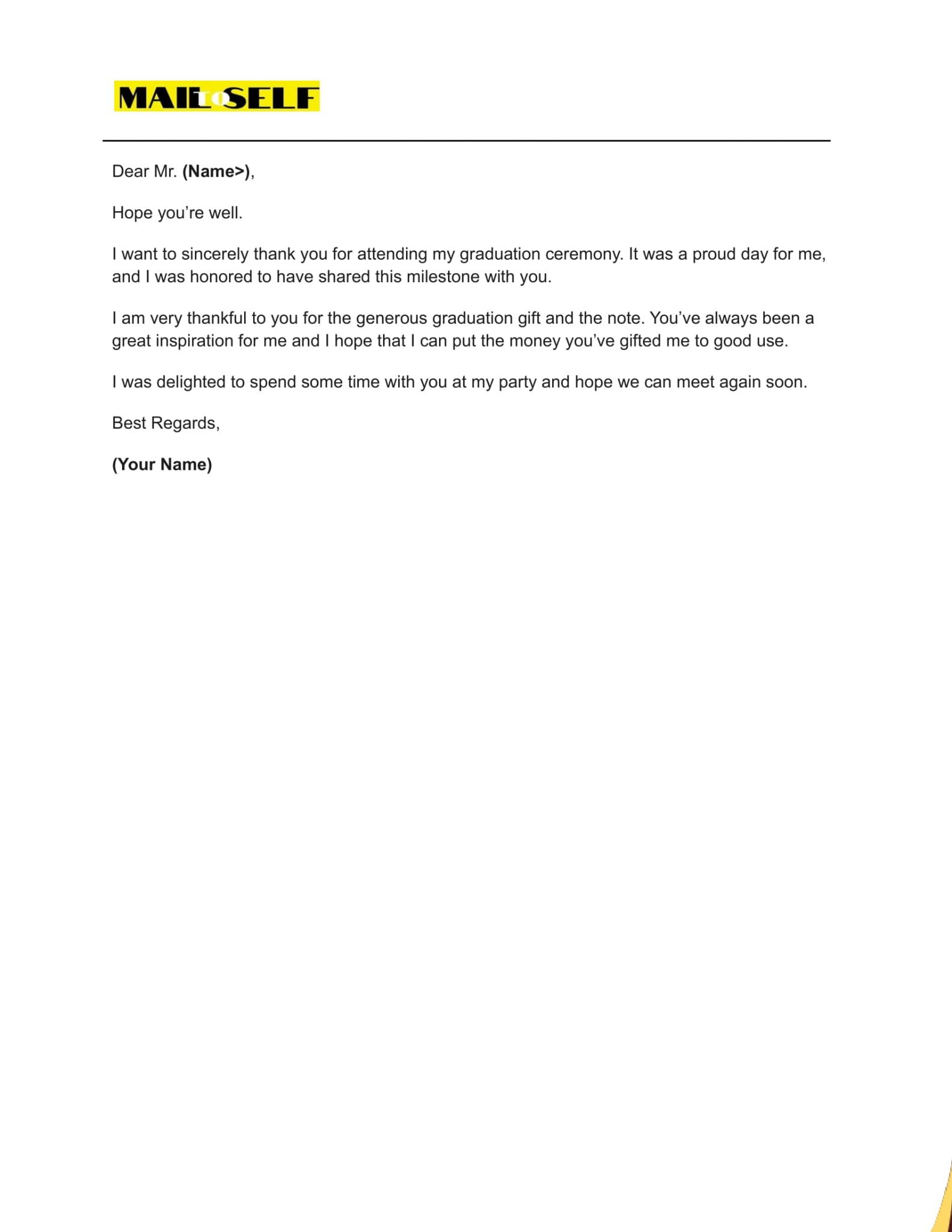 Thank You Letter For Graduation Money: How To, Templates & Examples ...