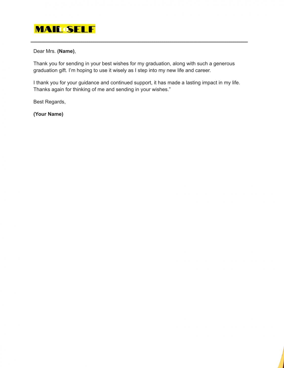 Thank You Letter For Graduation Money: How To, Templates & Examples ...