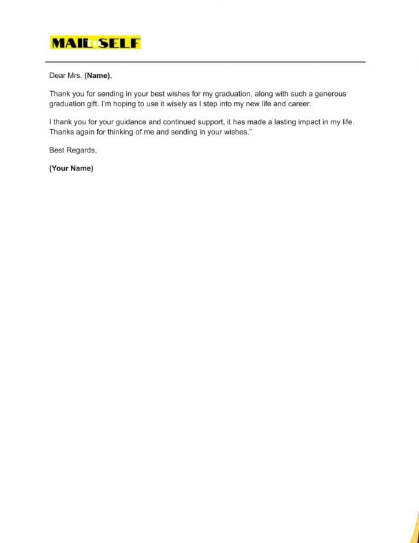 Thank You Letter For Graduation Money: How To, Templates & Examples ...