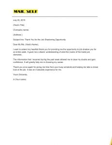 Thank You Letter For Job Shadowing: How To, Templates & Examples | Mail ...
