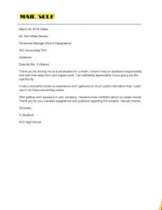 Thank You Letter For Job Shadowing: How To, Templates & Examples | Mail ...