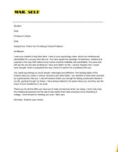 Thank You Letter For Professor: How To, Templates & Examples | Mail To Self