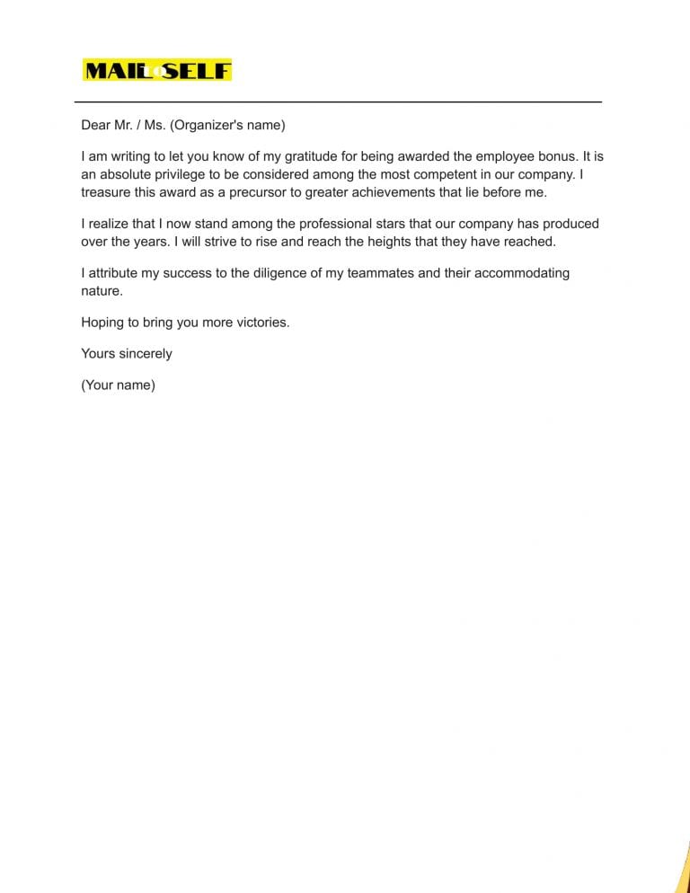 Thank You Letter For Receiving an Award: How To, Templates & Examples ...